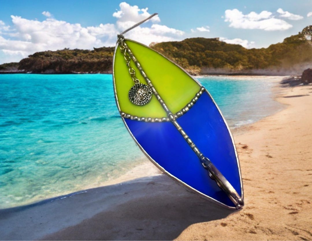 Stained Glass Surf Board Sun Catcher - Etsy