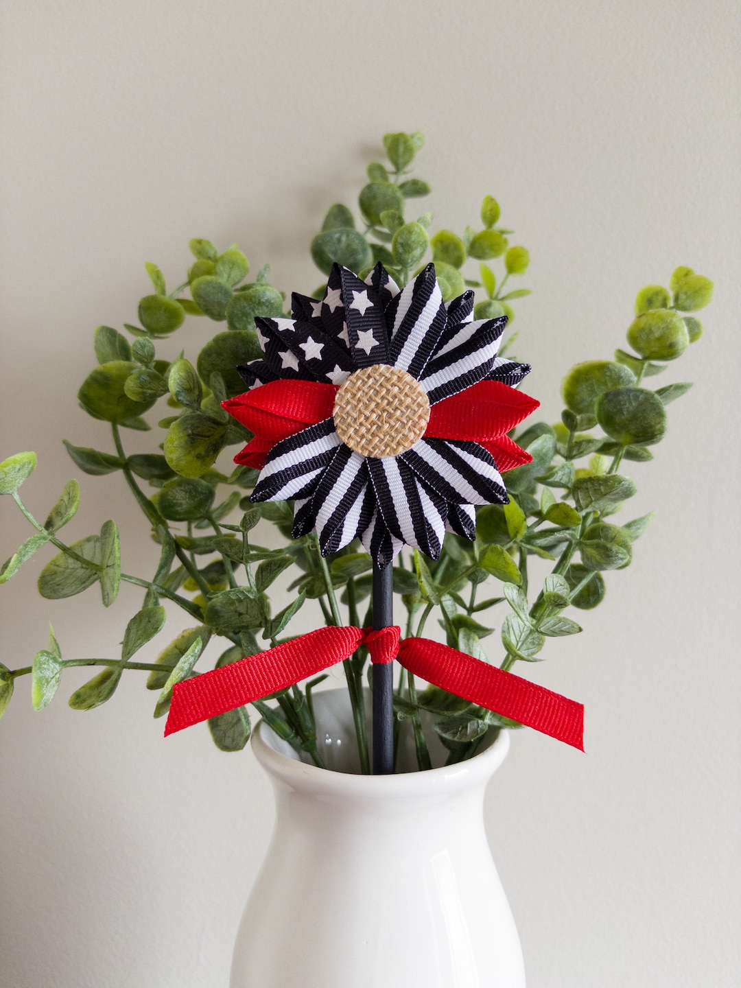 Thin Red Line Flag Flower Pick, Firefighter Flag, Back the Red, First ...