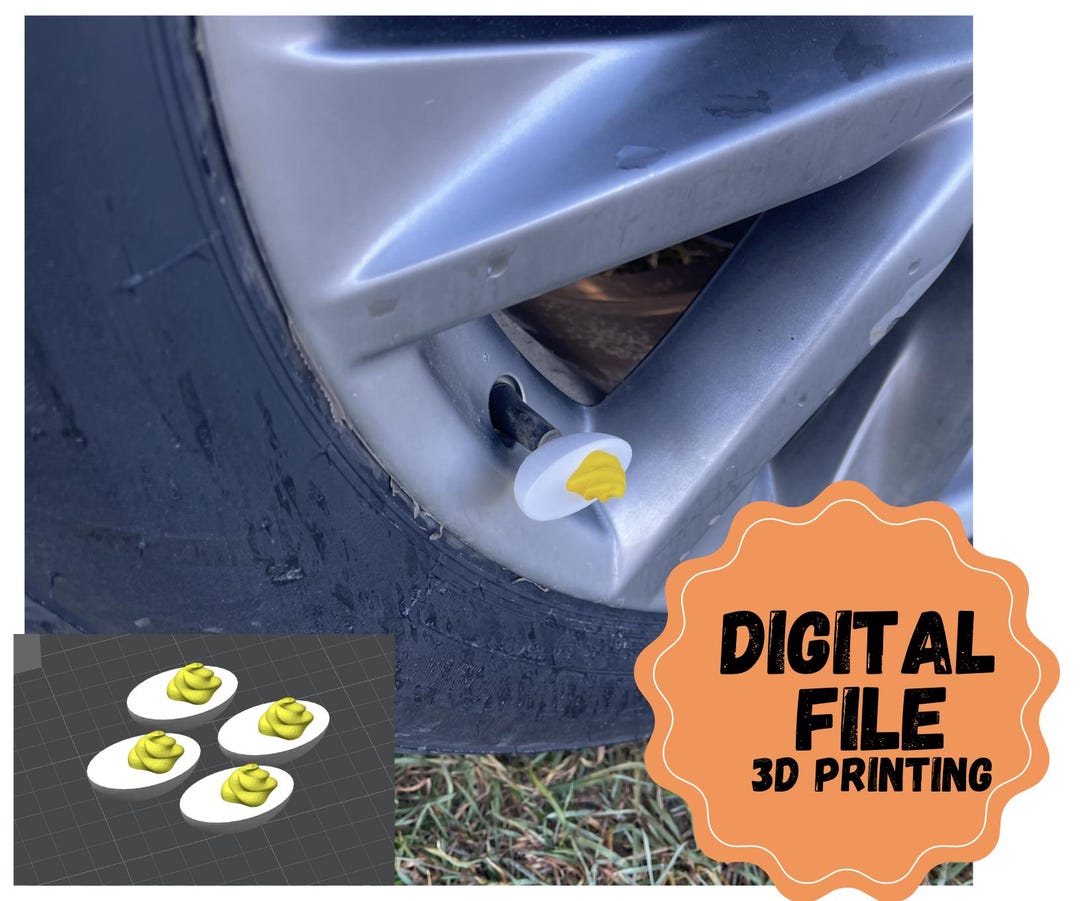 DIGITIAL FILE Valve Devilled Eggs Tire Cap Novelty STL File 3D Print - Etsy