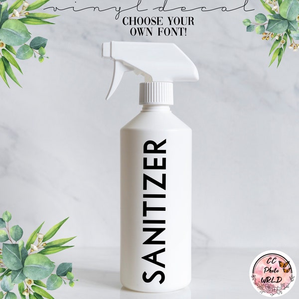 Spray Bottle Decal - Etsy