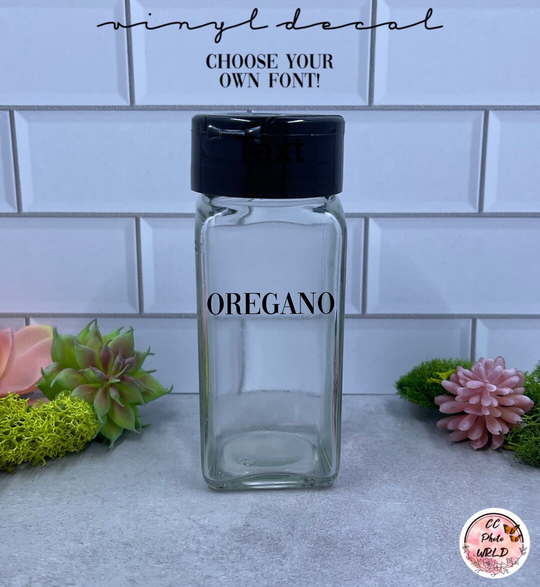 Oregano Vinyl Decal Oregano Label Seasoning Decals Spice Jar Decals ...