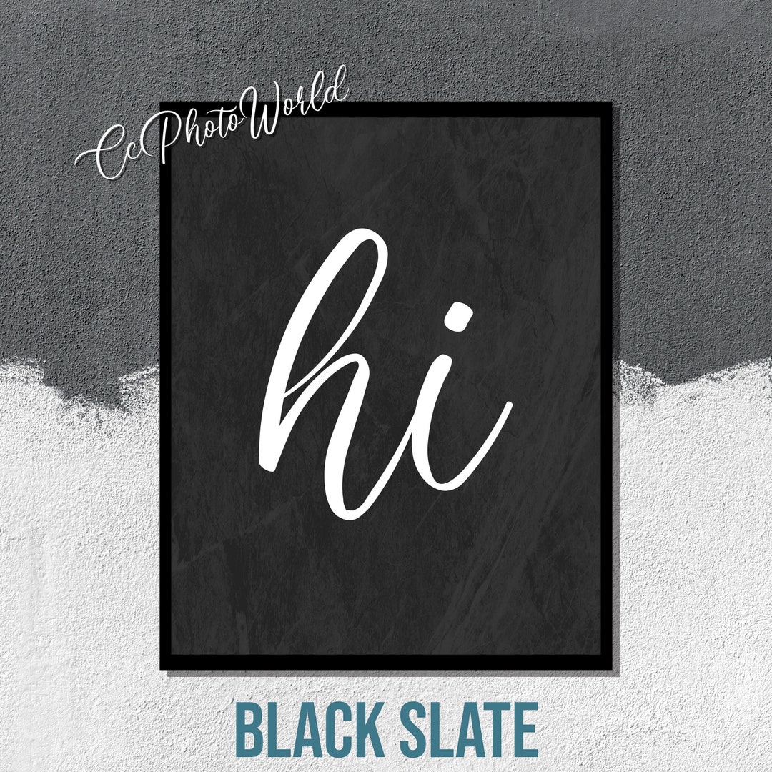 Hi Art Print Hi Wall Art Living Room Decor English Slang Word Art ...