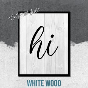 Hi Art Print Hi Wall Art Living Room Decor English Slang Word Art ...