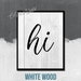 Hi Art Print Hi Wall Art Living Room Decor English Slang Word Art ...