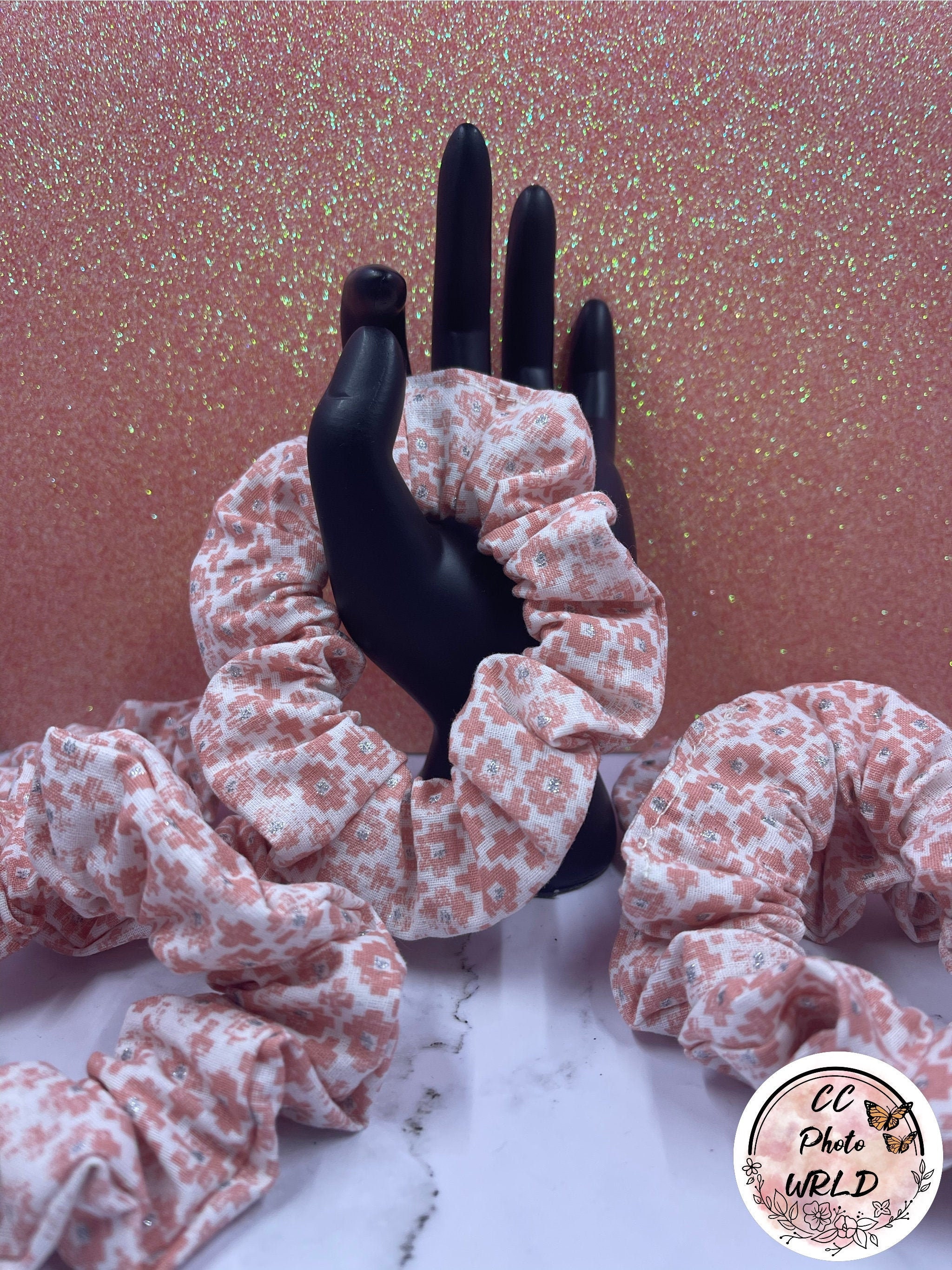 Pink Wash Scrunchie Rustic Pink Scrunchie Handmade | Etsy