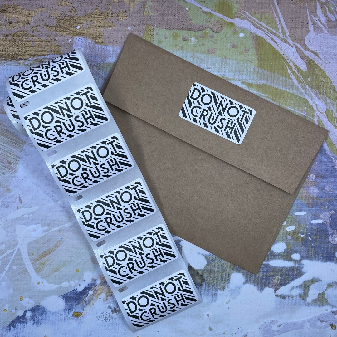 Do Not Crush Packaging Labels Winter Marketing Stickers Candy Cane ...