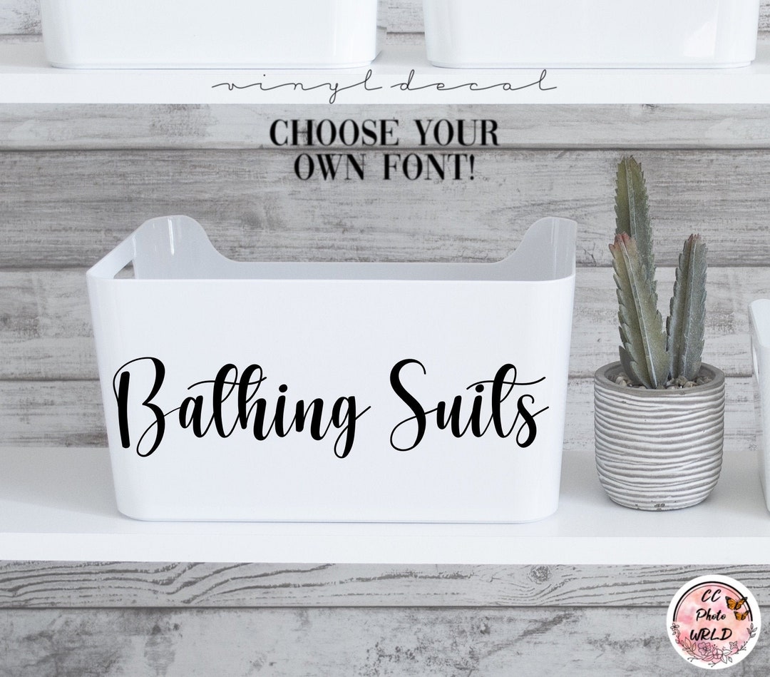 Bathing Suits Vinyl Decal Bathing Suits Label Closet Decals Clothing ...