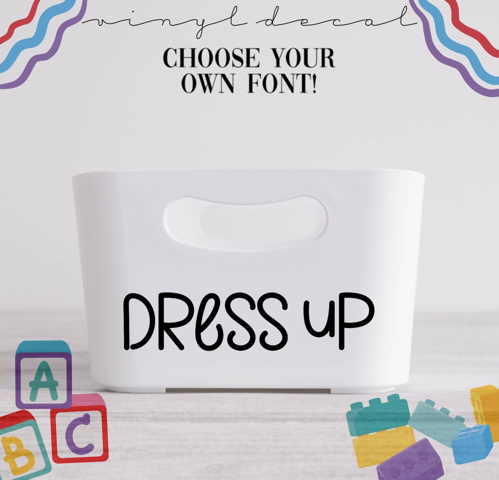 Dress Up Vinyl Decal Dress Up Label Playroom Decals | Etsy