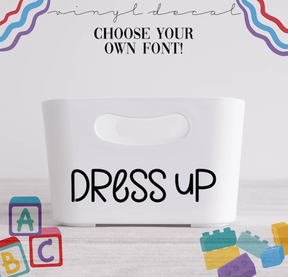 Dress up Vinyl Decal Dress up Label Playroom Decals - Etsy