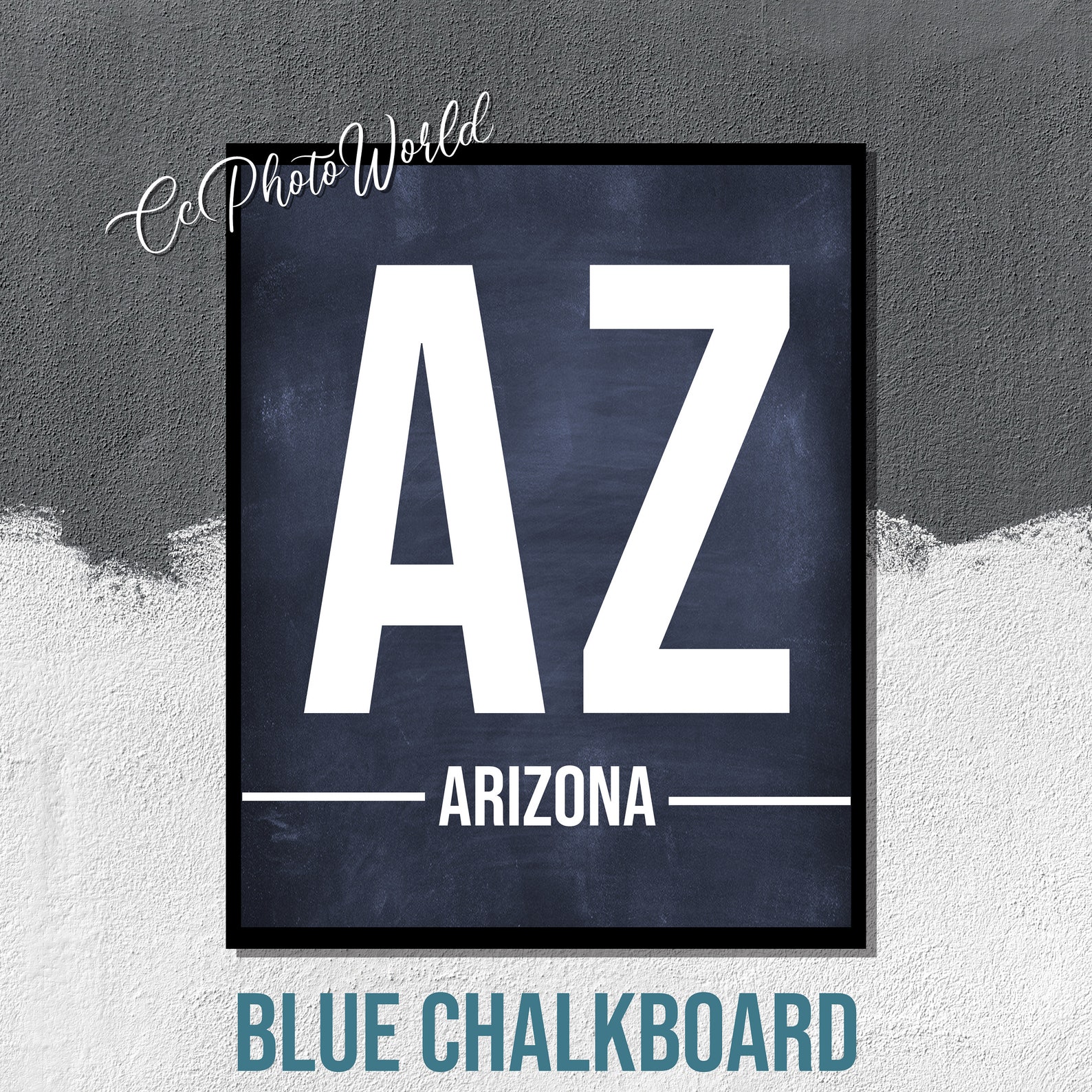 Arizona State Abbreviation Art Print Arizona Wall Decor US - Etsy UK