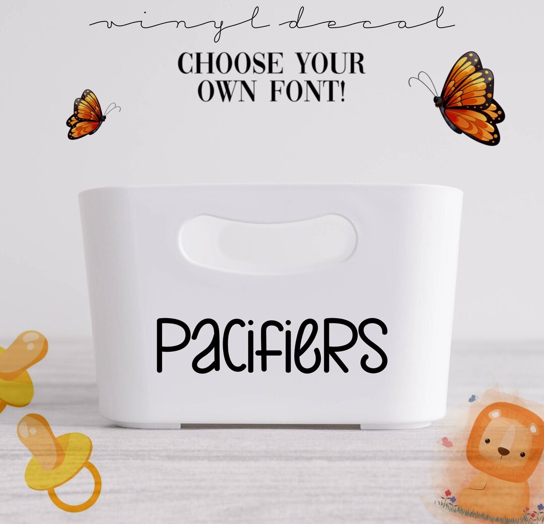 Pacifiers Vinyl Decal Pacifiers Label Nursery Decal - Etsy