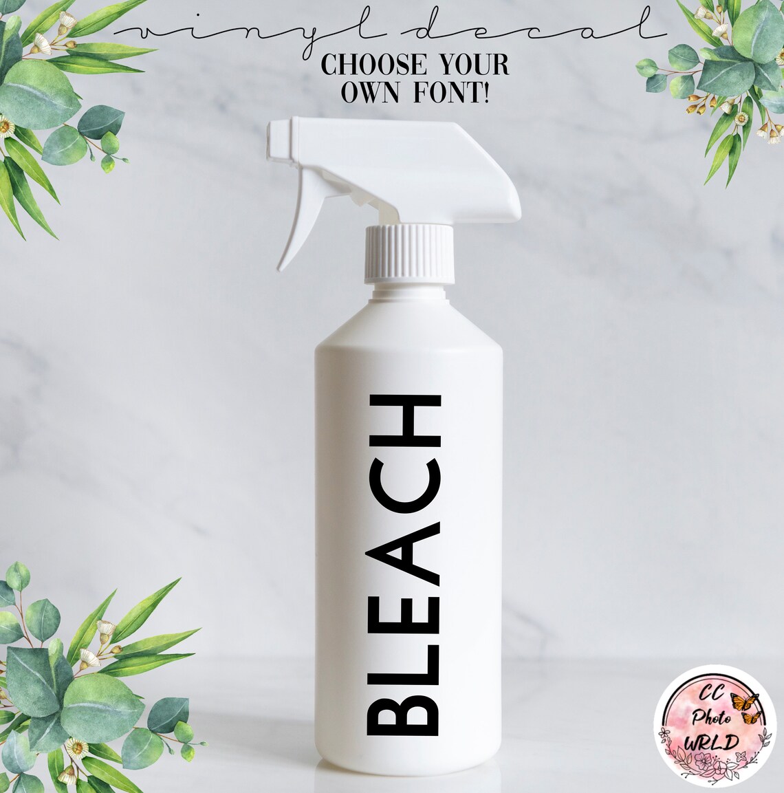 Bleach Vinyl Decal Cleaning Bottle Decals Cleaning Sticker | Etsy