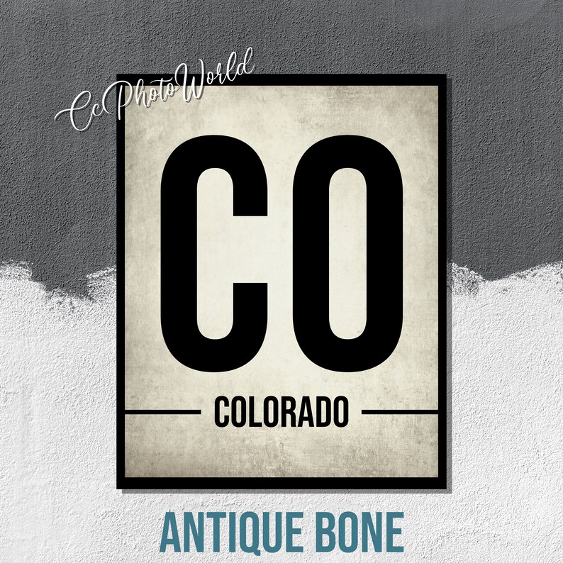 Colorado State Abbreviation Art Print Colorado Wall Art US - Etsy