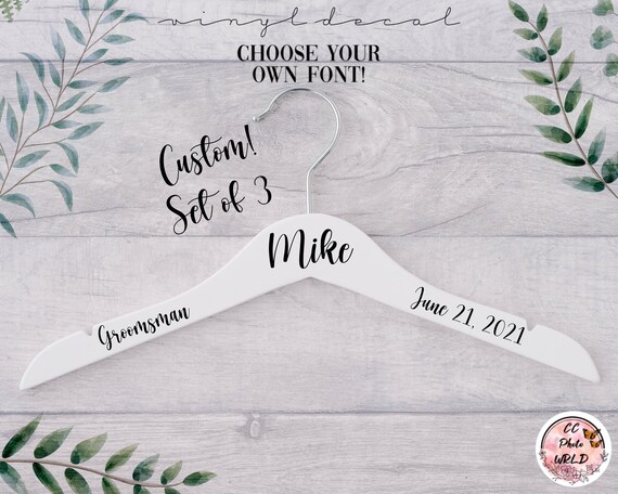 Custom Groomsman Vinyl Decal Set Custom Wedding Labels - Etsy