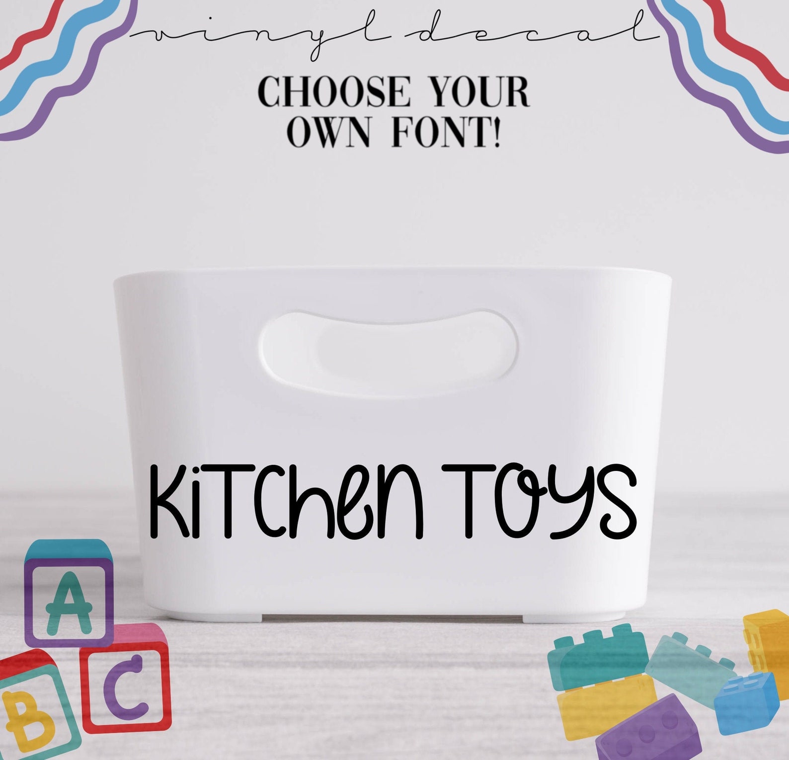 Kitchen Toys Vinyl Decal Toys Label Playroom Decals - Etsy UK