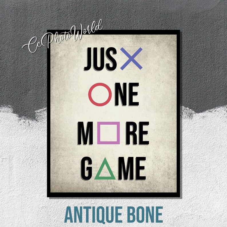 Video Game Quote Art Just One More Game Video Game Wall - Etsy Israel