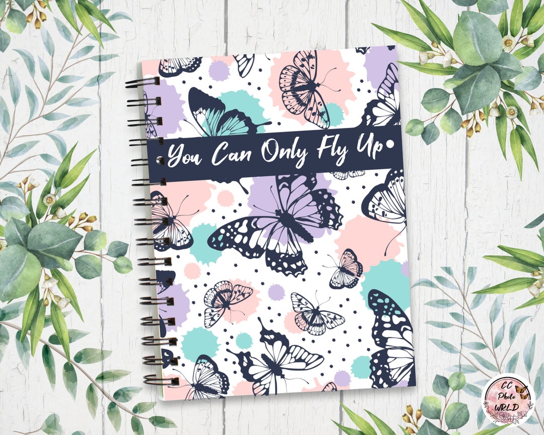 Butterfly Spiral Notebook Inspirational Notebook Butterfly Journal Cute ...