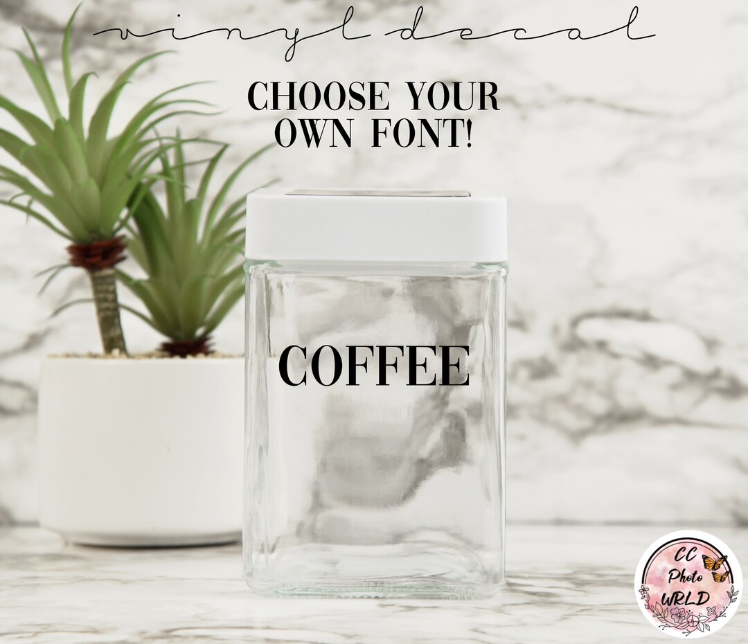 Coffee Vinyl Decal Coffee Sticker Coffee Label Kitchen Stickers Kitchen ...