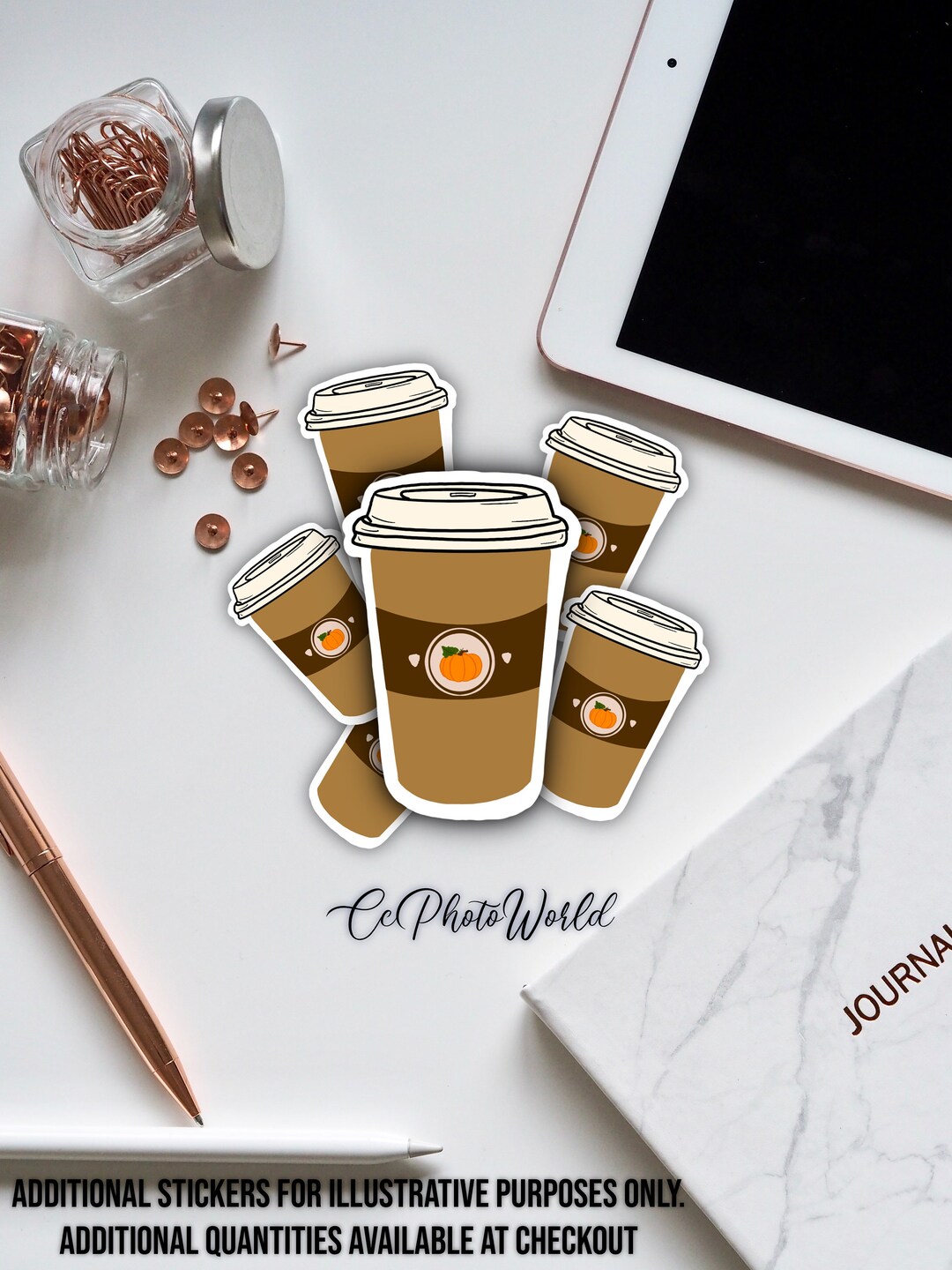 Kürbis Latte Sticker Herbst Vibe Sticker Glänzende Sticker - Etsy.de