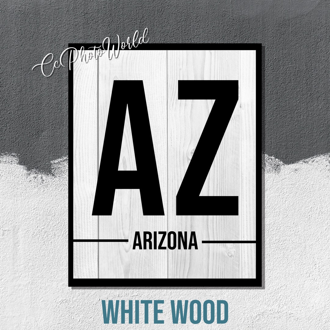 Arizona State Abbreviation Art Print Arizona Wall Decor US - Etsy UK