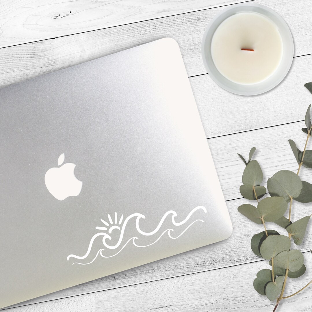 Waves Vinyl Decal Wavecar Decal Beachy Vinyl Decal Laptop - Etsy