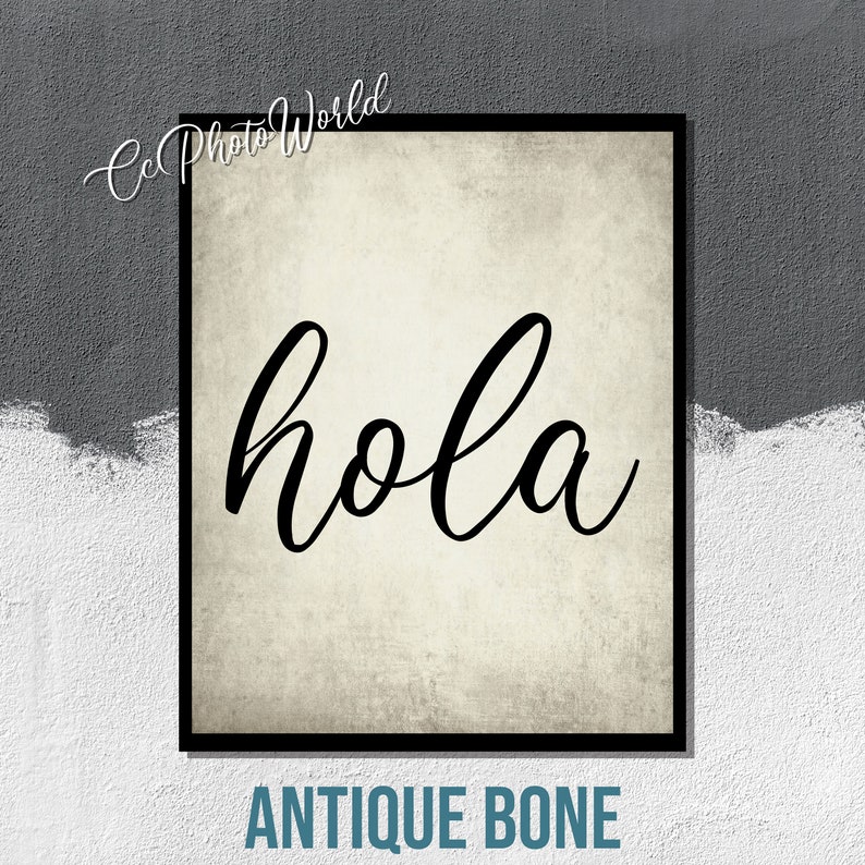 Hola Art Print Hola Wall Art Living Room Decor Spanish - Etsy