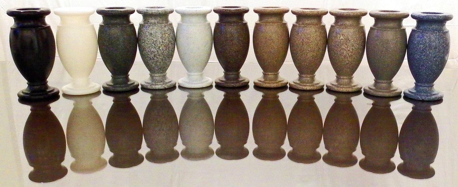 Optimum Memorial Cemetery Flower Vase, Simulated Black Granite, Plastic ...