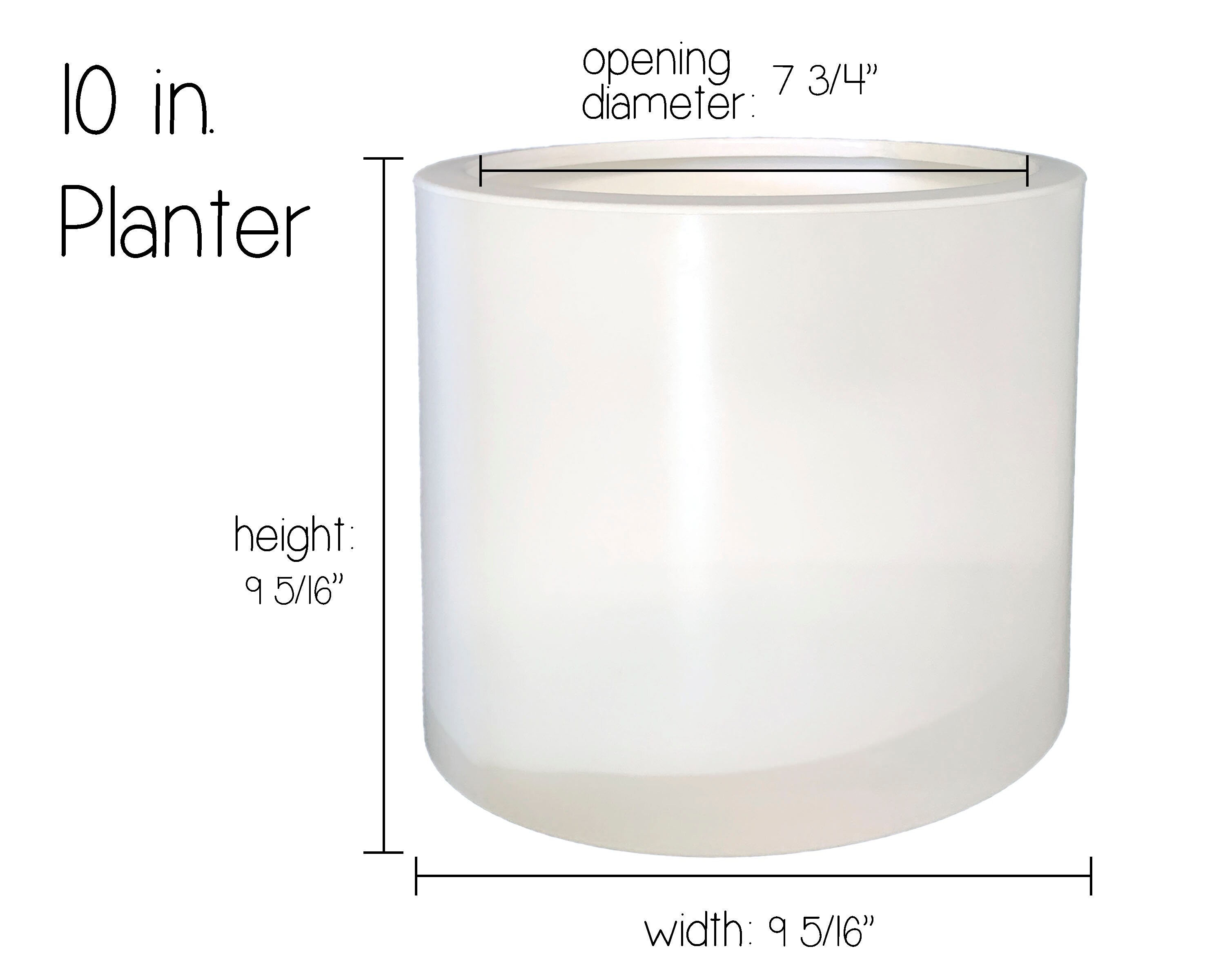 Large Indoor/Outdoor Planter Planter Pot With Drainage Black | Etsy