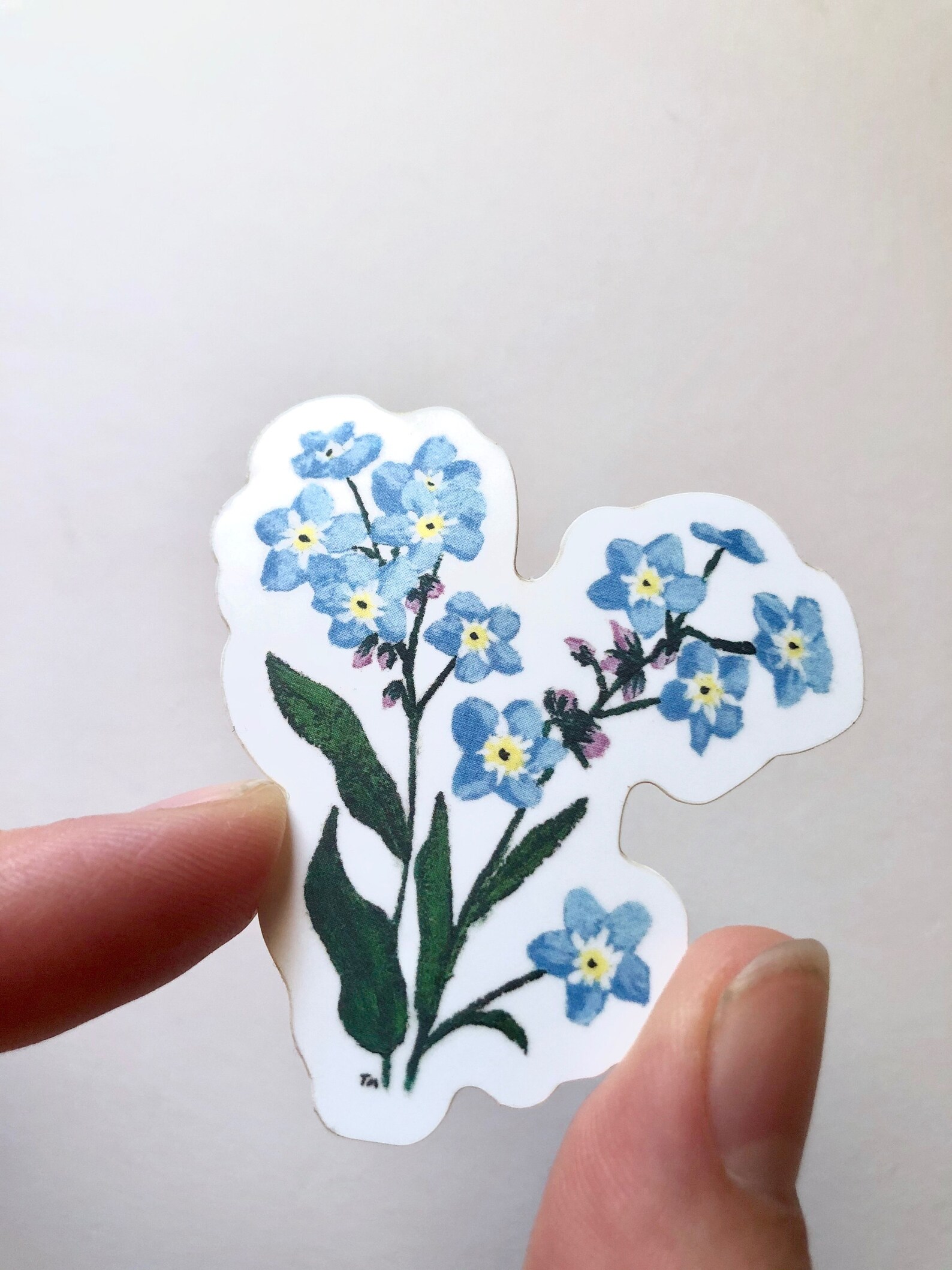 Vinyl Matte Sticker Forget-Me-Not | Etsy