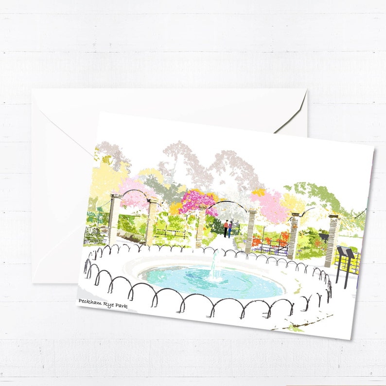Peckham Rye Park Greeting Card Box Set | Handmade Blank Cards | City ...