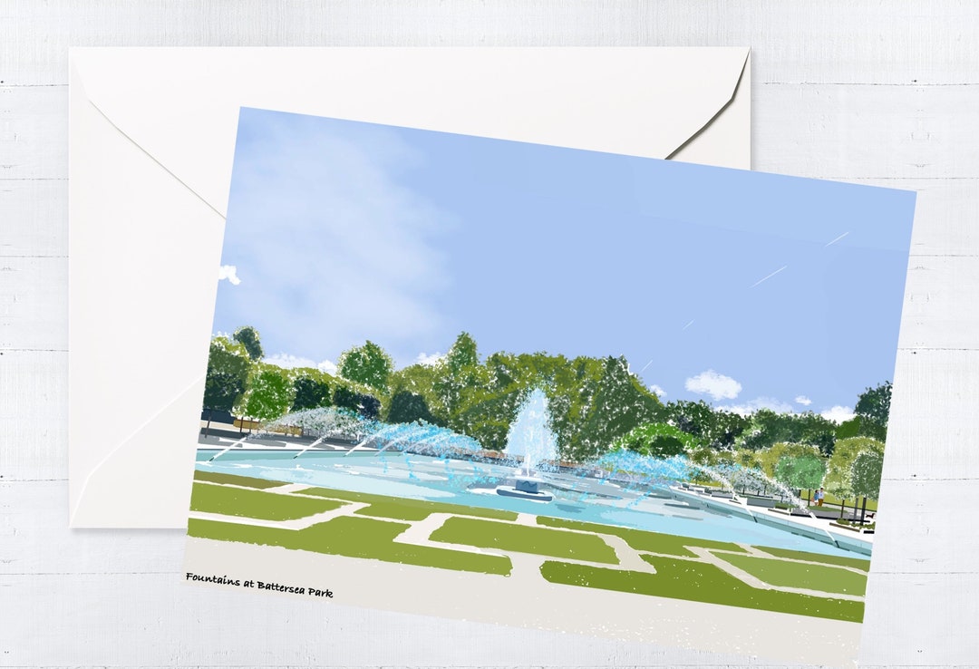 Battersea Park Fountains Greeting Cards & Box Sets | Handmade Cards ...