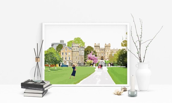 Windsor Castle Art Print Personalized Wall Art Gift for | Etsy