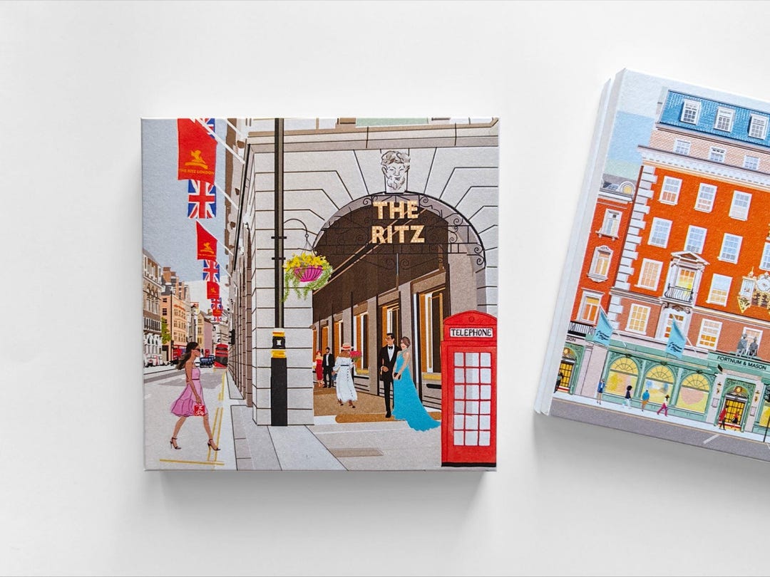 The Ritz and Fortnum & Mason Notecard Wallet | Pack of Eight Notecards ...