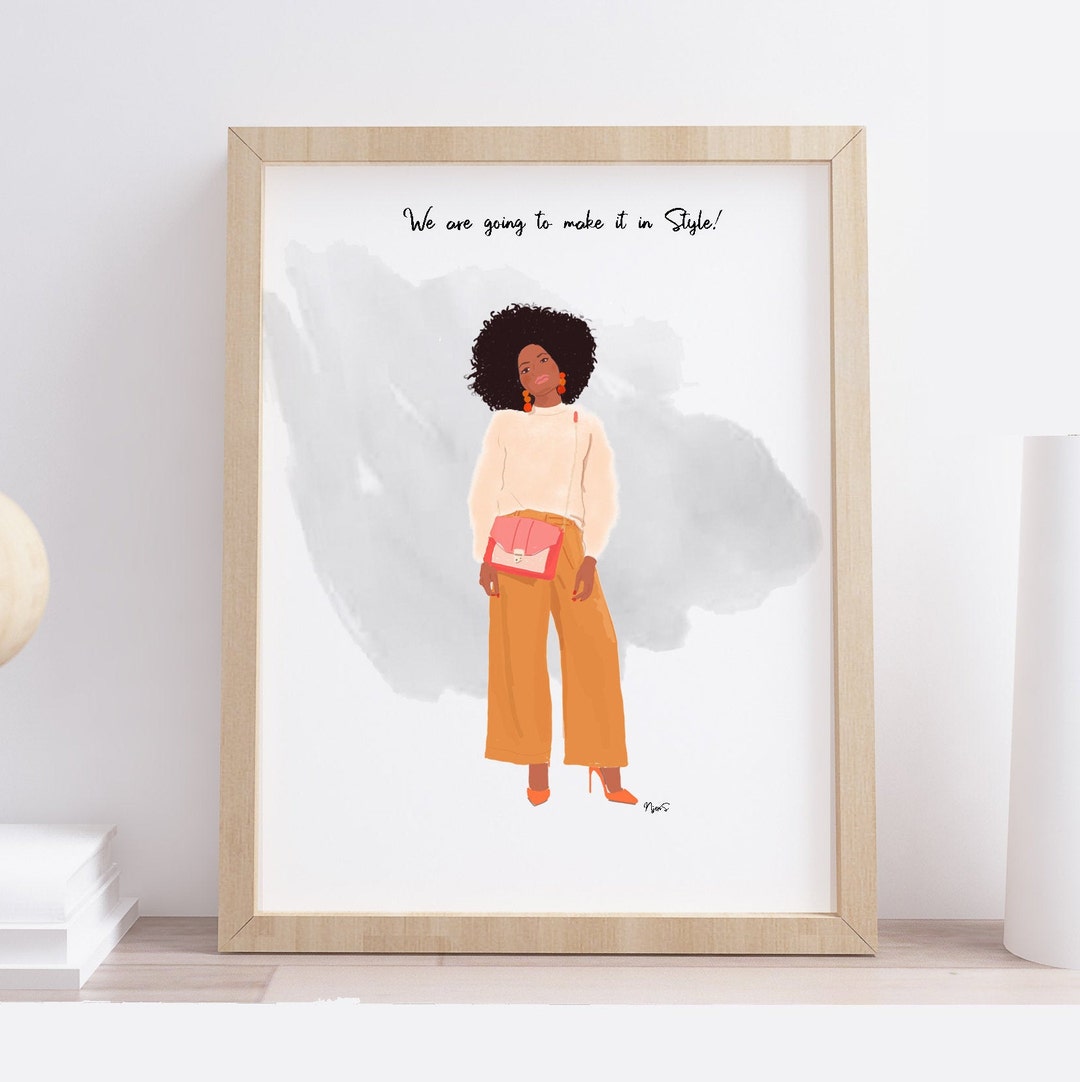 Foxy Lady Art Print | Personalized Wall Art | Encouragement | Gift for ...