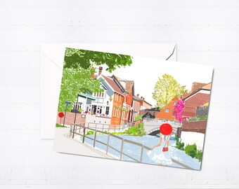 Farnham Castle Street Market Greeting Card Box Set Handmade Cards Blank ...