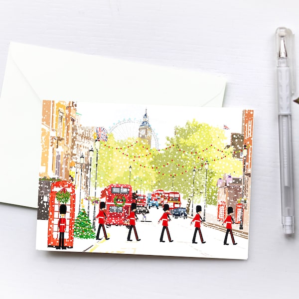 London Scene Christmas Cards - Etsy