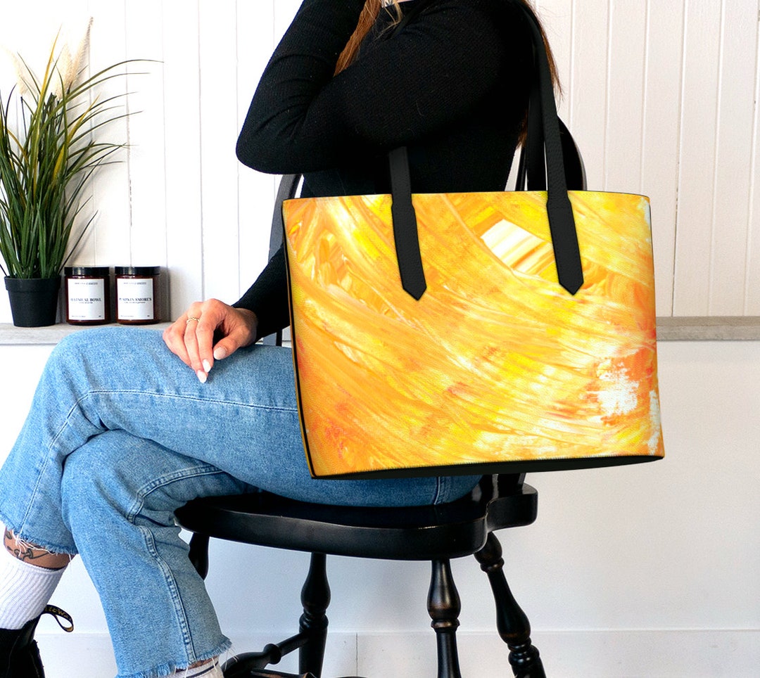 Luminous-tote Bag Vegan Leather Limited Edition - Etsy