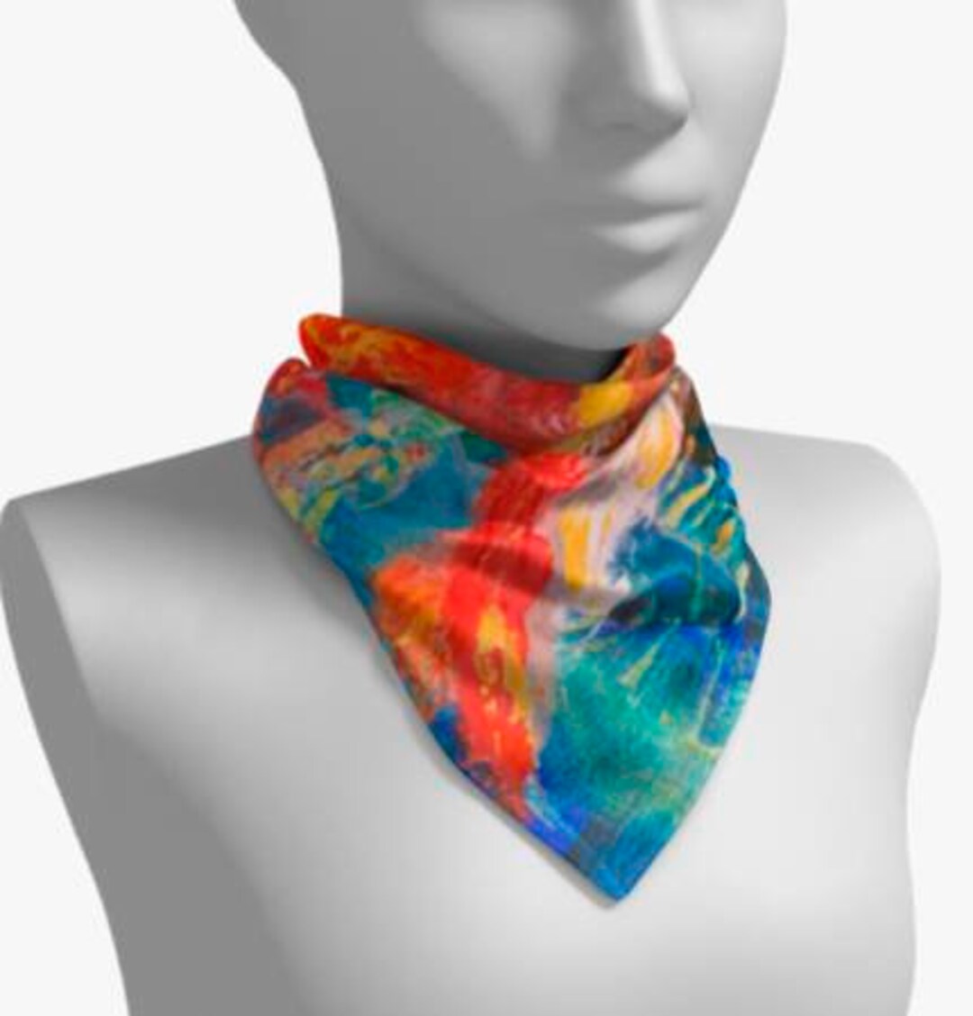 Color Splash-square Scarf | Limited Edition | Art Print Scarf - Etsy