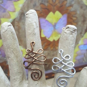 Bronze or Silver Unalome Ring - Reiki Healing - Unalome Jewelry ...