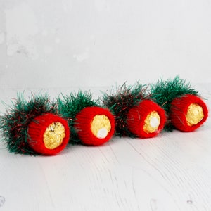 Mini Christmas Tree Party Favours. Set of Four Christmas Trees Hand ...