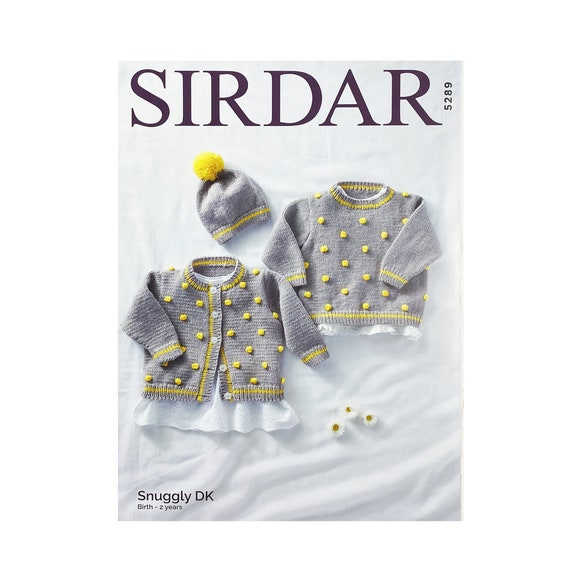 Knitting Pattern: Baby Cardigan Sweater and Hat in Sirdar - Etsy UK