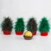 Mini Christmas Tree Party Favours. Set of Four Christmas Trees Hand ...