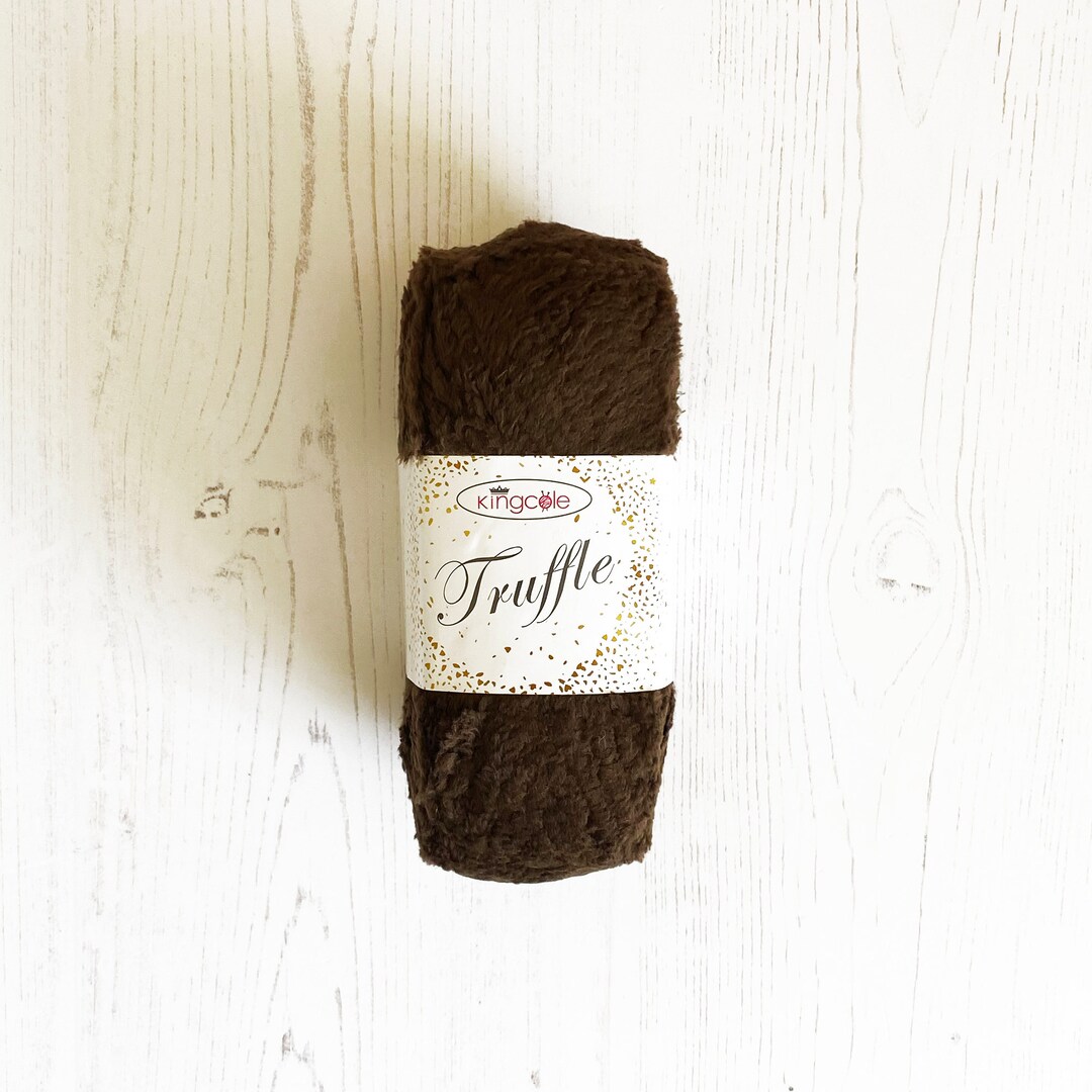 Yarn: Truffle Yarn in Dark Brown, 100g Ball. Fur Effect Yarn for ...