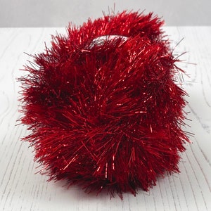 Tinsel Yarn: Claret. Tinsel Sparkle Chunky Yarn in Red. 50g Balls of ...