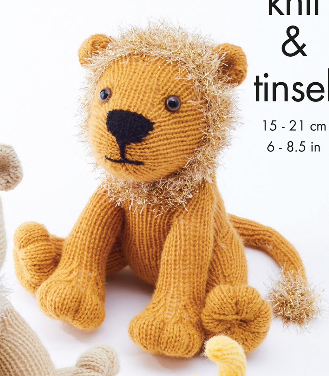 Knitting Pattern: Lion Family in DK and Tinsel Yarn. Knit a | Etsy