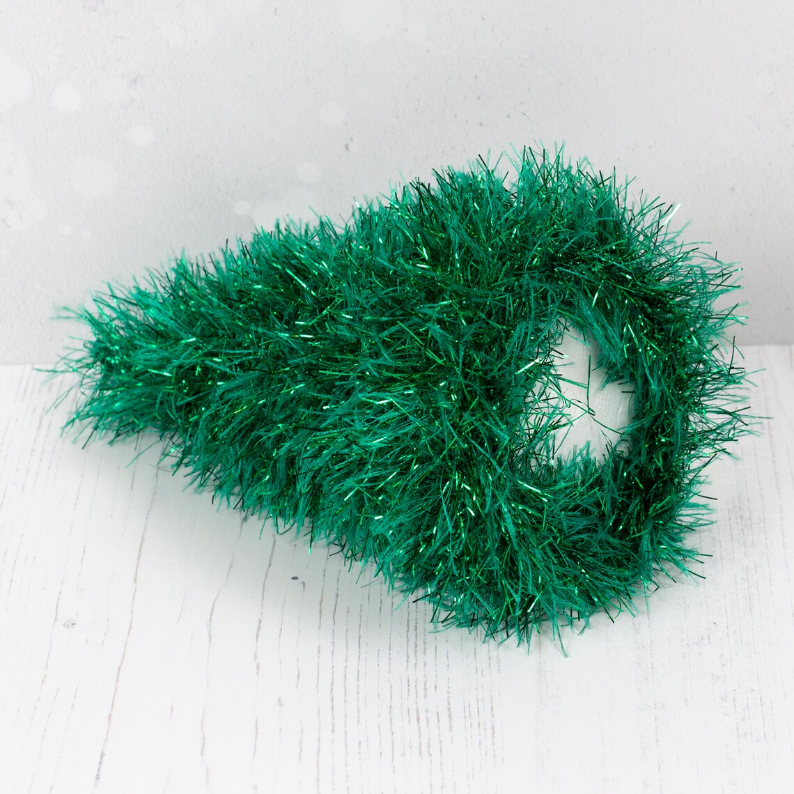 Mini Christmas Tree Decoration in Emerald Green Tinsel 15cm | Etsy