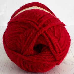 Aran Yarn: Red Aztec Aran With Alpaca. 100g Ball of Aran Yarn by James ...
