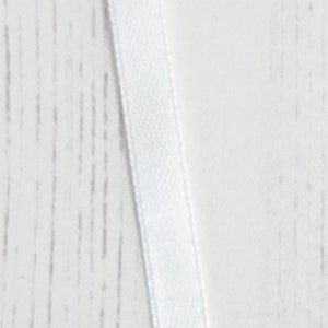 Ribbon: White Thin, Satin, Double Sided Ribbon. 6mm Wide by 1 Metre ...