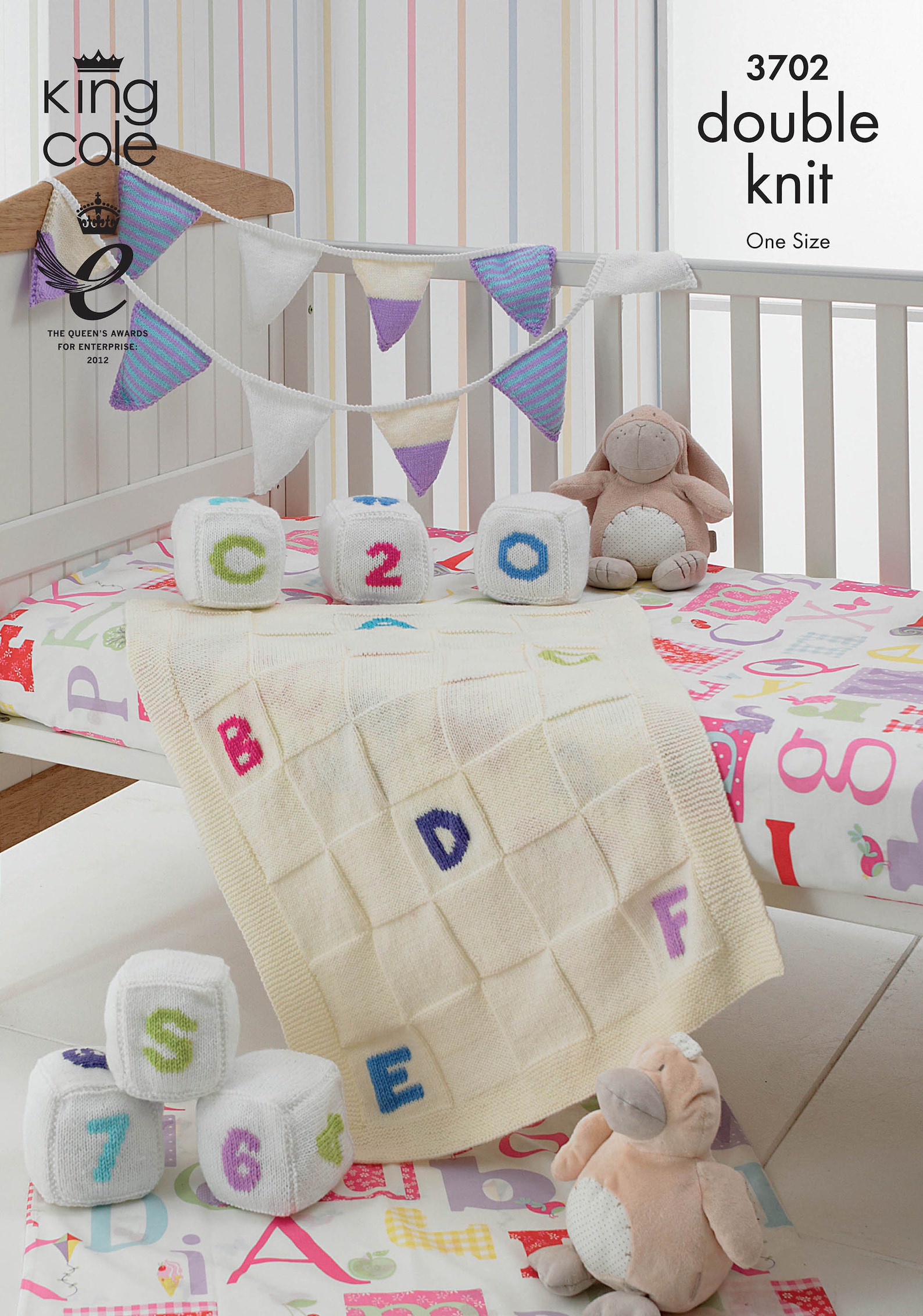 Knitting Pattern: Baby Blanket Alphabet Blocks and Bunting - Etsy