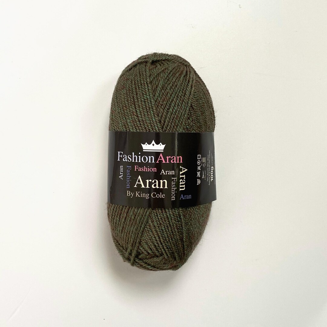 Forest Green Aran Yarn: 30% Wool, 100g Ball - Etsy